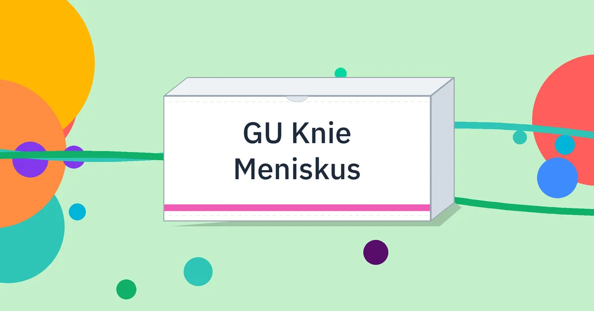 Symbolbild: Packung mit der Aufschrift GU Knie Meniskus (PZN 15992013) – Verfügbarkeit und Bezug in Apotheken in Frankfurt am Main