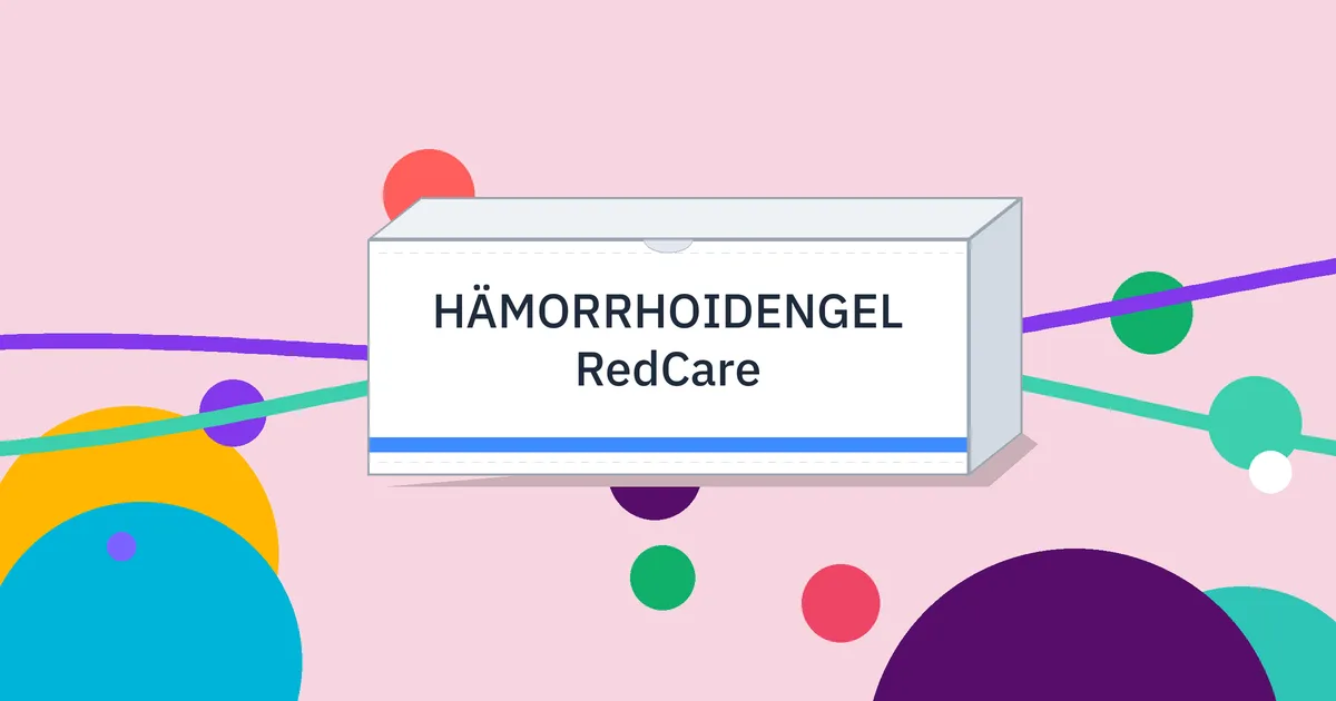 Symbolbild: Packung mit der Aufschrift HÄMORRHOIDENGEL RedCare (PZN 17543561) – Verfügbarkeit und Bezug in Apotheken in Frankfurt am Main