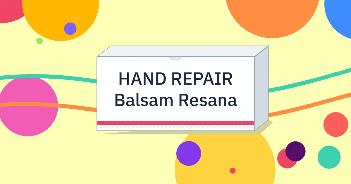 Symbolbild: Packung mit der Aufschrift HAND REPAIR Balsam Resana (PZN 16700834) – Verfügbarkeit und Bezug in Apotheken in Frankfurt am Main