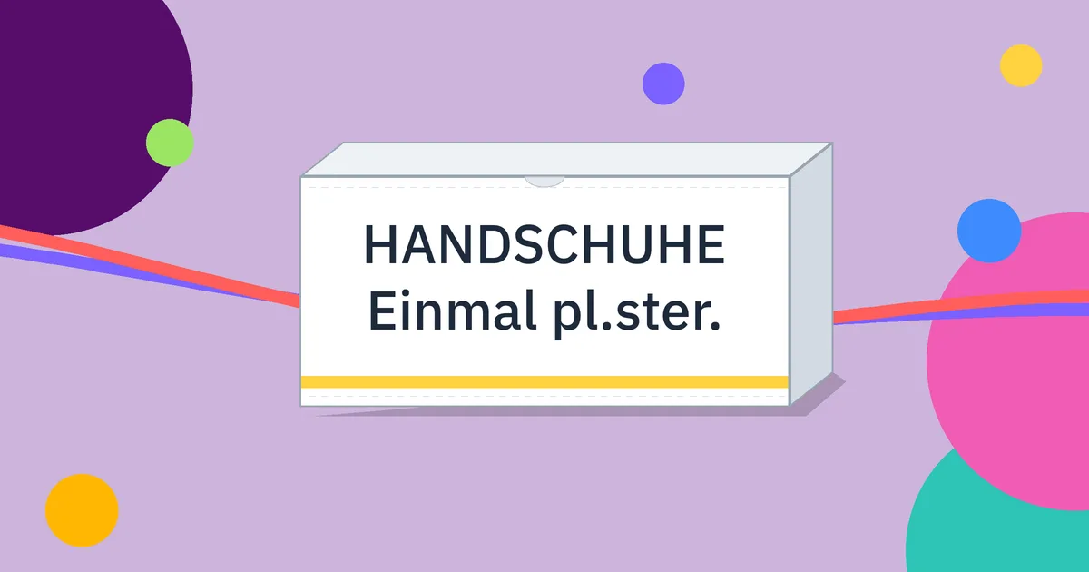 Symbolbild: Packung mit der Aufschrift HANDSCHUHE Einmal pl.ster. (PZN 01742666) – Verfügbarkeit und Bezug in Apotheken in Frankfurt am Main