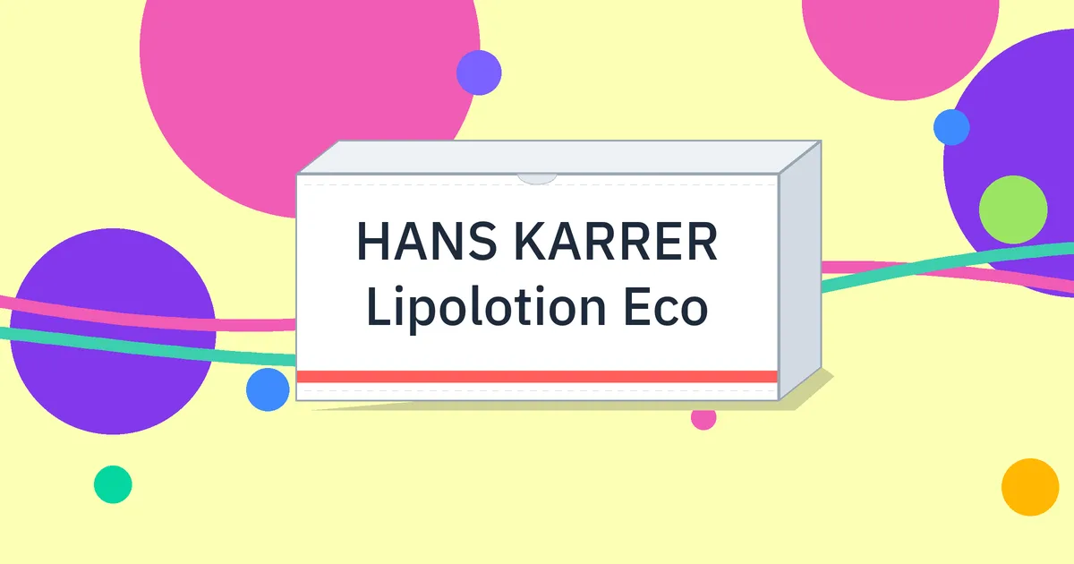 Symbolbild: Packung mit der Aufschrift HANS KARRER Lipolotion Eco (PZN 01111121) – Verfügbarkeit und Bezug in Apotheken in Frankfurt am Main