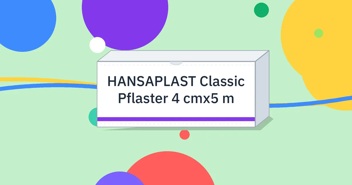 Symbolbild: Packung mit der Aufschrift HANSAPLAST Classic Pflaster 4 cmx5 m (PZN 07577553) – Verfügbarkeit und Bezug in Apotheken in Frankfurt am Main
