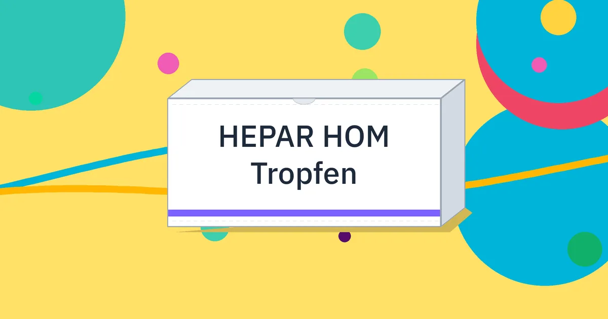 Symbolbild: Packung mit der Aufschrift HEPAR HOM Tropfen (PZN 02749937) – Verfügbarkeit und Bezug in Apotheken in Frankfurt am Main