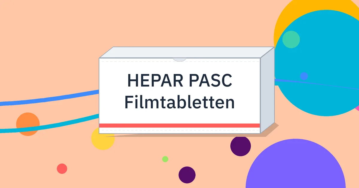 Symbolbild: Packung mit der Aufschrift HEPAR PASC Filmtabletten (PZN 02785146) – Verfügbarkeit und Bezug in Apotheken in Frankfurt am Main