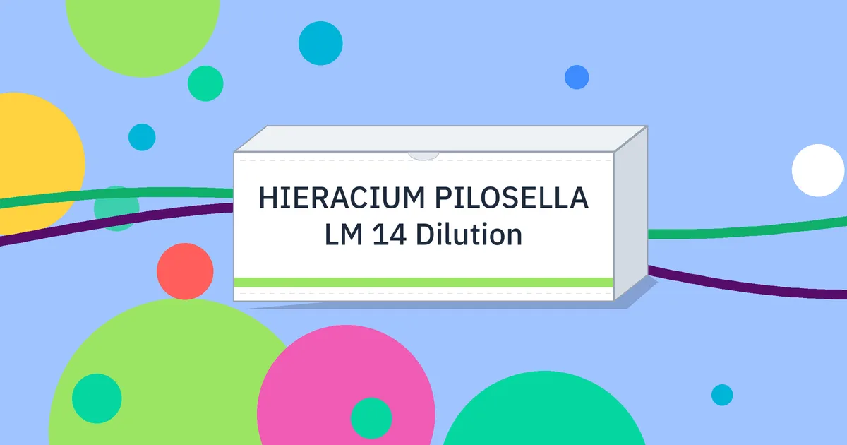 Symbolbild: Packung mit der Aufschrift HIERACIUM PILOSELLA LM 14 Dilution (PZN 13553516) – Verfügbarkeit und Bezug in Apotheken in Frankfurt am Main