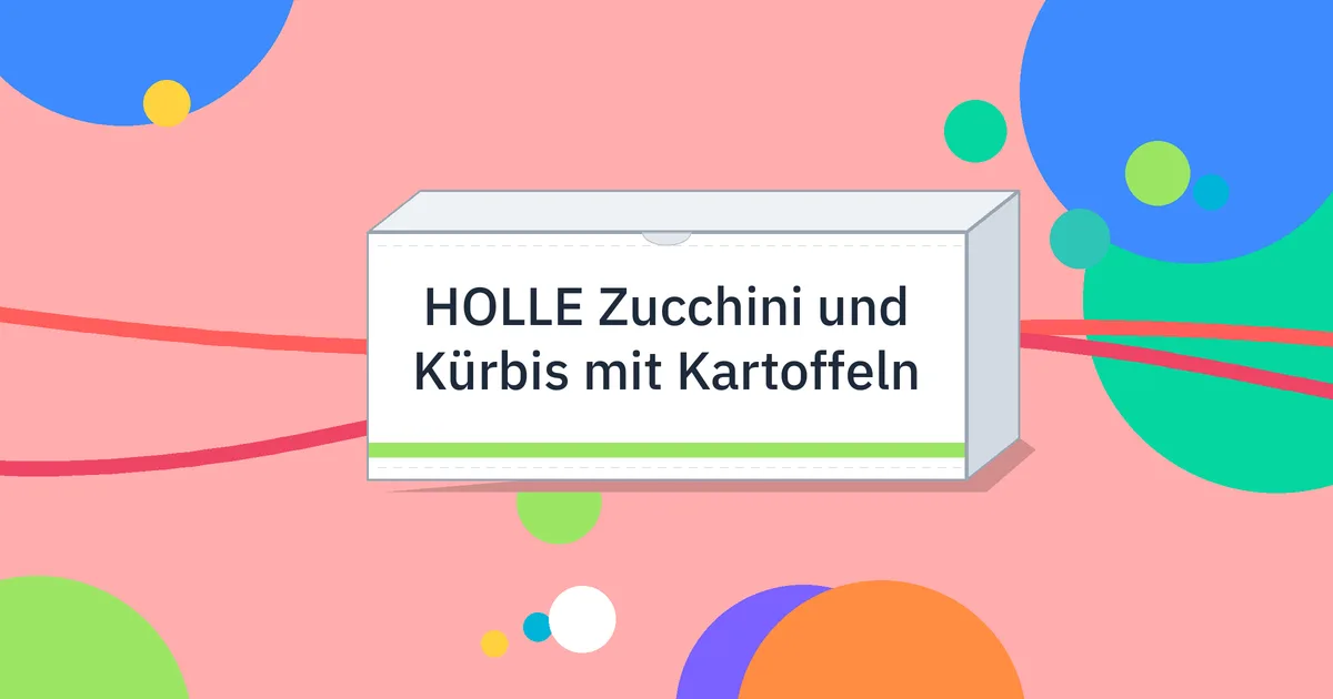 Symbolbild: Packung mit der Aufschrift HOLLE Zucchini und Kürbis mit Kartoffeln (PZN 00257236) – Verfügbarkeit und Bezug in Apotheken in Frankfurt am Main