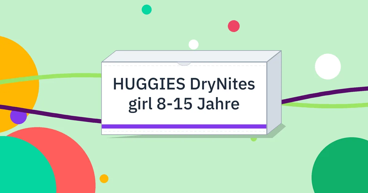 Symbolbild: Packung mit der Aufschrift HUGGIES DryNites girl 8-15 Jahre (PZN 05360097) – Verfügbarkeit und Bezug in Apotheken in Frankfurt am Main