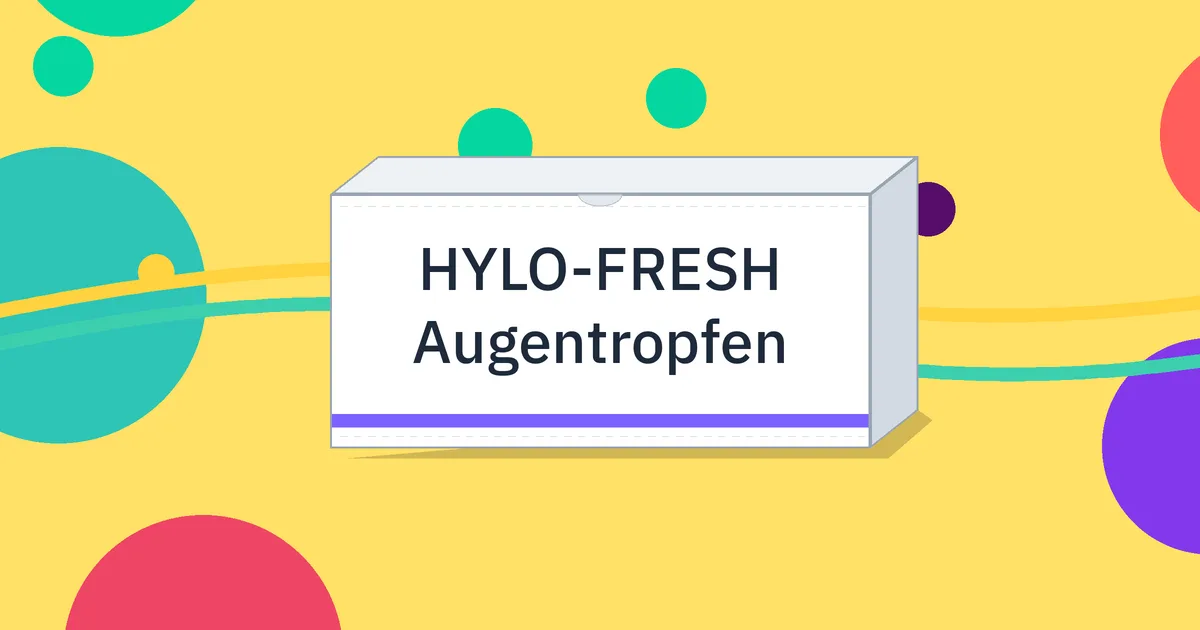 Symbolbild: Packung mit der Aufschrift HYLO-FRESH Augentropfen (PZN 01927006) – Verfügbarkeit und Bezug in Apotheken in Frankfurt am Main