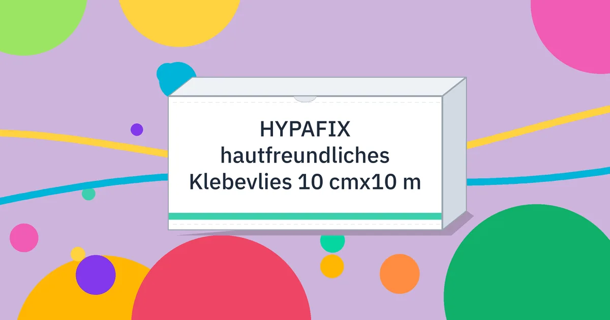 Symbolbild: Packung mit der Aufschrift HYPAFIX hautfreundliches Klebevlies 10 cmx10 m (PZN 20329759) – Verfügbarkeit und Bezug in Apotheken in Frankfurt am Main