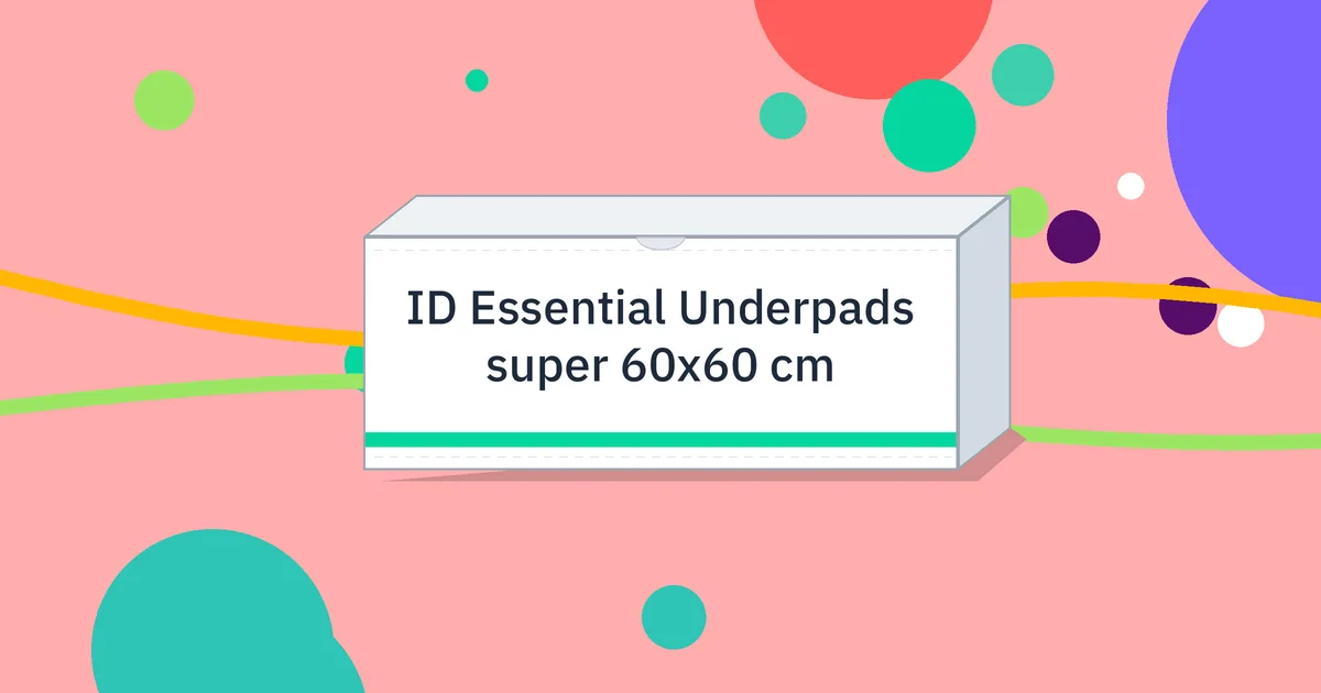 Symbolbild: Packung mit der Aufschrift ID Essential Underpads super 60x60 cm (PZN 19428019) – Verfügbarkeit und Bezug in Apotheken in Frankfurt am Main