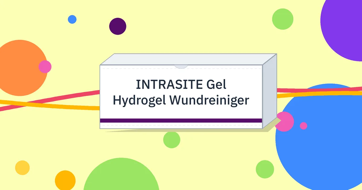 Symbolbild: Packung mit der Aufschrift INTRASITE Gel Hydrogel Wundreiniger (PZN 11299290) – Verfügbarkeit und Bezug in Apotheken in Frankfurt am Main