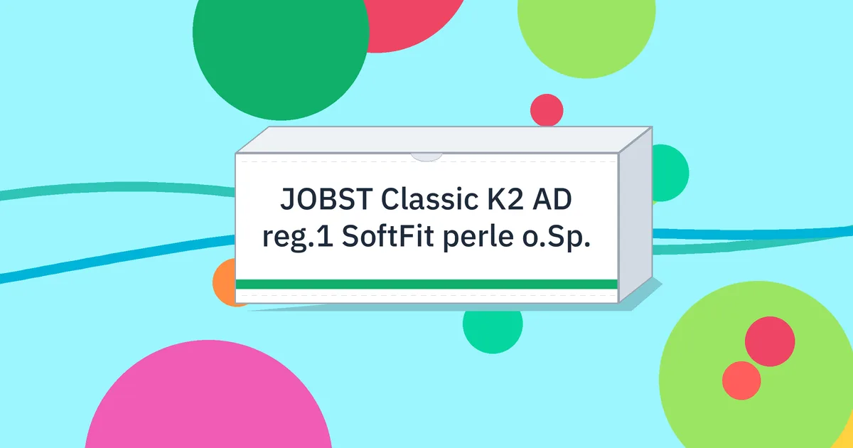 Symbolbild: Packung mit der Aufschrift JOBST Classic K2 AD reg.1 SoftFit perle o.Sp. (PZN 14221615) – Verfügbarkeit und Bezug in Apotheken in Frankfurt am Main