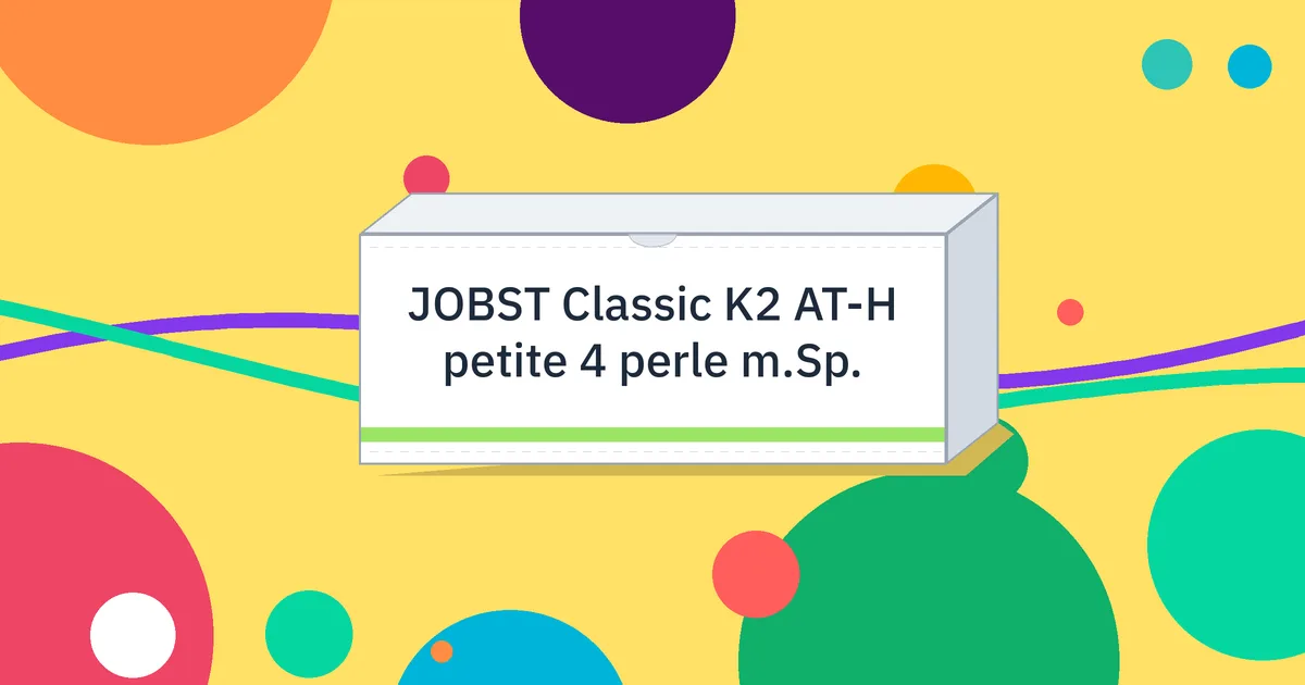 Symbolbild: Packung mit der Aufschrift JOBST Classic K2 AT-H petite 4 perle m.Sp. (PZN 13067589) – Verfügbarkeit und Bezug in Apotheken in Frankfurt am Main
