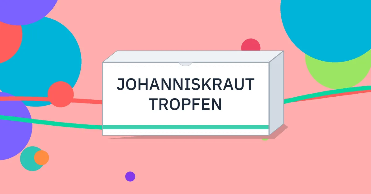 Symbolbild: Packung mit der Aufschrift JOHANNISKRAUT TROPFEN (PZN 10974789) – Verfügbarkeit und Bezug in Apotheken in Frankfurt am Main