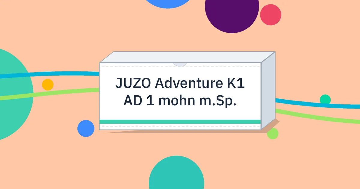 Symbolbild: Packung mit der Aufschrift JUZO Adventure K1 AD 1 mohn m.Sp. (PZN 14971463) – Verfügbarkeit und Bezug in Apotheken in Frankfurt am Main