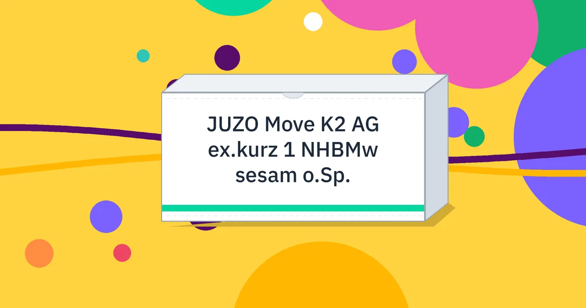 Symbolbild: Packung mit der Aufschrift JUZO Move K2 AG ex.kurz 1 NHBMw sesam o.Sp. (PZN 18533458) – Verfügbarkeit und Bezug in Apotheken in Frankfurt am Main