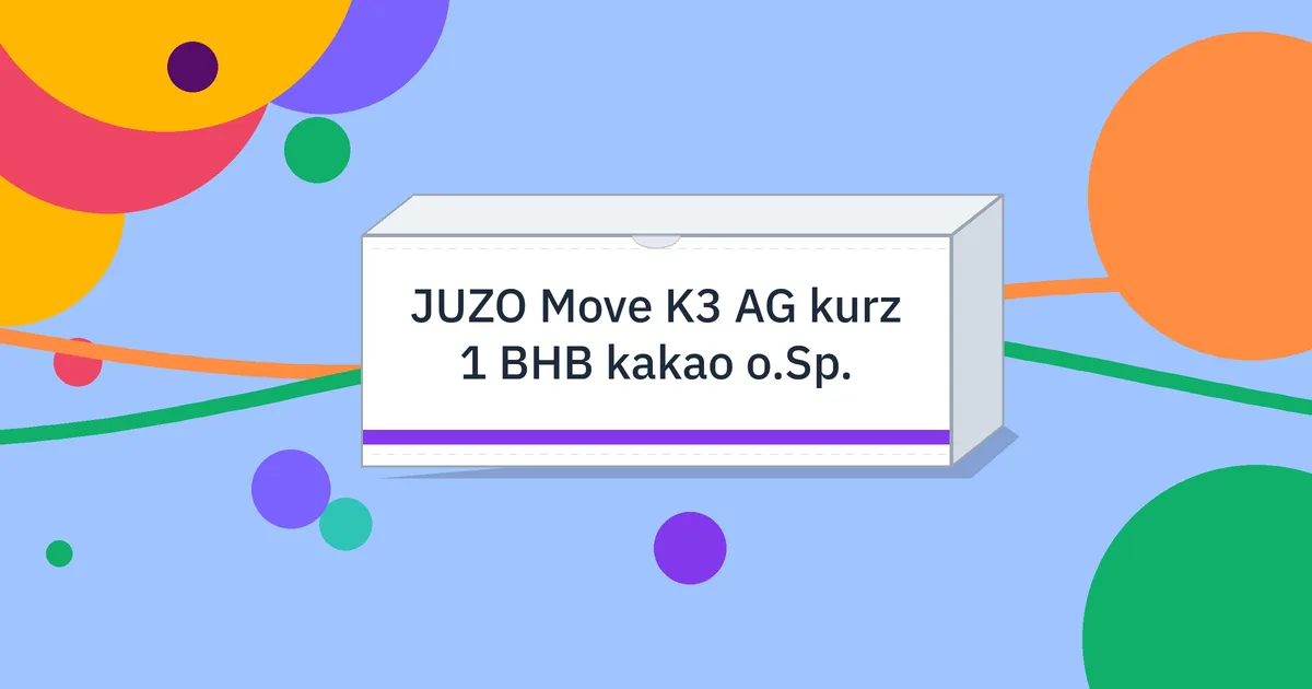 Symbolbild: Packung mit der Aufschrift JUZO Move K3 AG kurz 1 BHB kakao o.Sp. (PZN 18593555) – Verfügbarkeit und Bezug in Apotheken in Frankfurt am Main