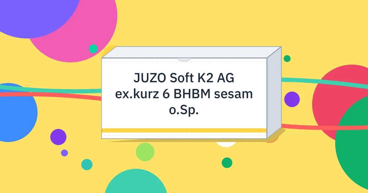 Symbolbild: Packung mit der Aufschrift JUZO Soft K2 AG ex.kurz 6 BHBM sesam o.Sp. (PZN 14862231) – Verfügbarkeit und Bezug in Apotheken in Frankfurt am Main