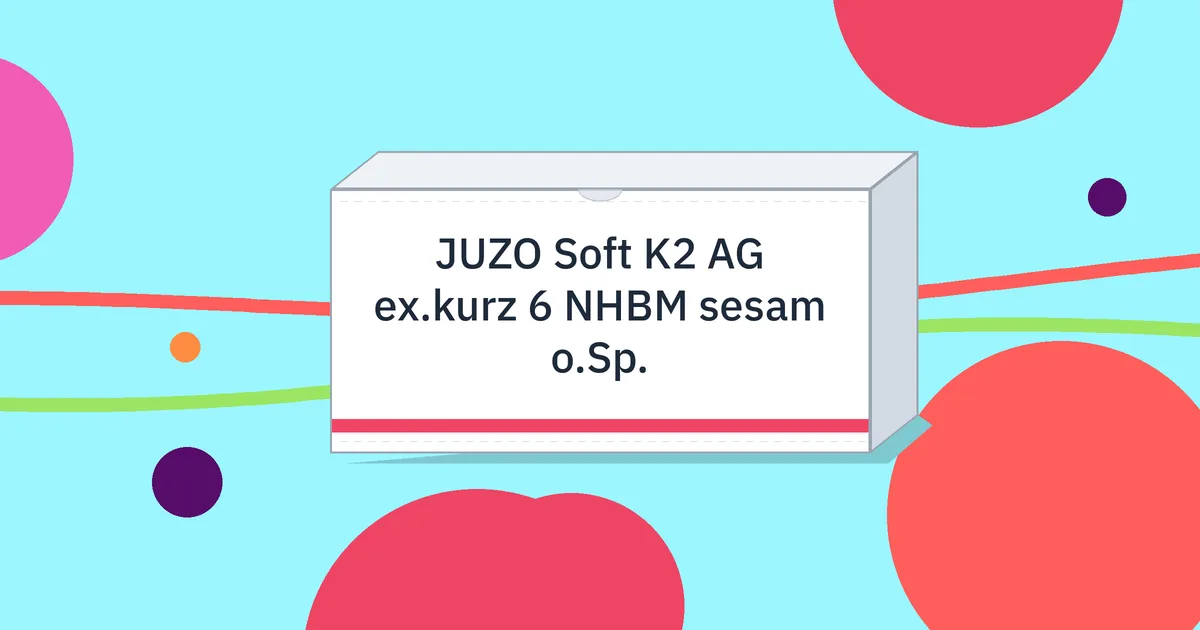 Symbolbild: Packung mit der Aufschrift JUZO Soft K2 AG ex.kurz 6 NHBM sesam o.Sp. (PZN 15002387) – Verfügbarkeit und Bezug in Apotheken in Frankfurt am Main