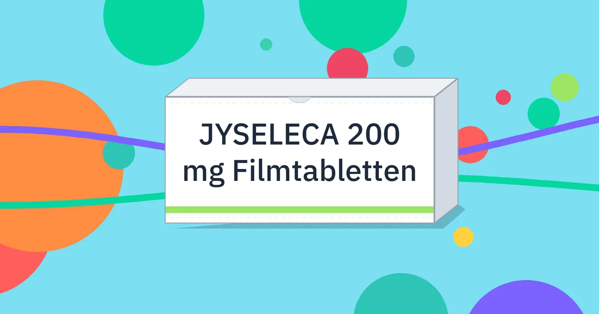 Symbolbild: Packung mit der Aufschrift JYSELECA 200 mg Filmtabletten (PZN 17879114) – Verfügbarkeit und Bezug in Apotheken in Frankfurt am Main