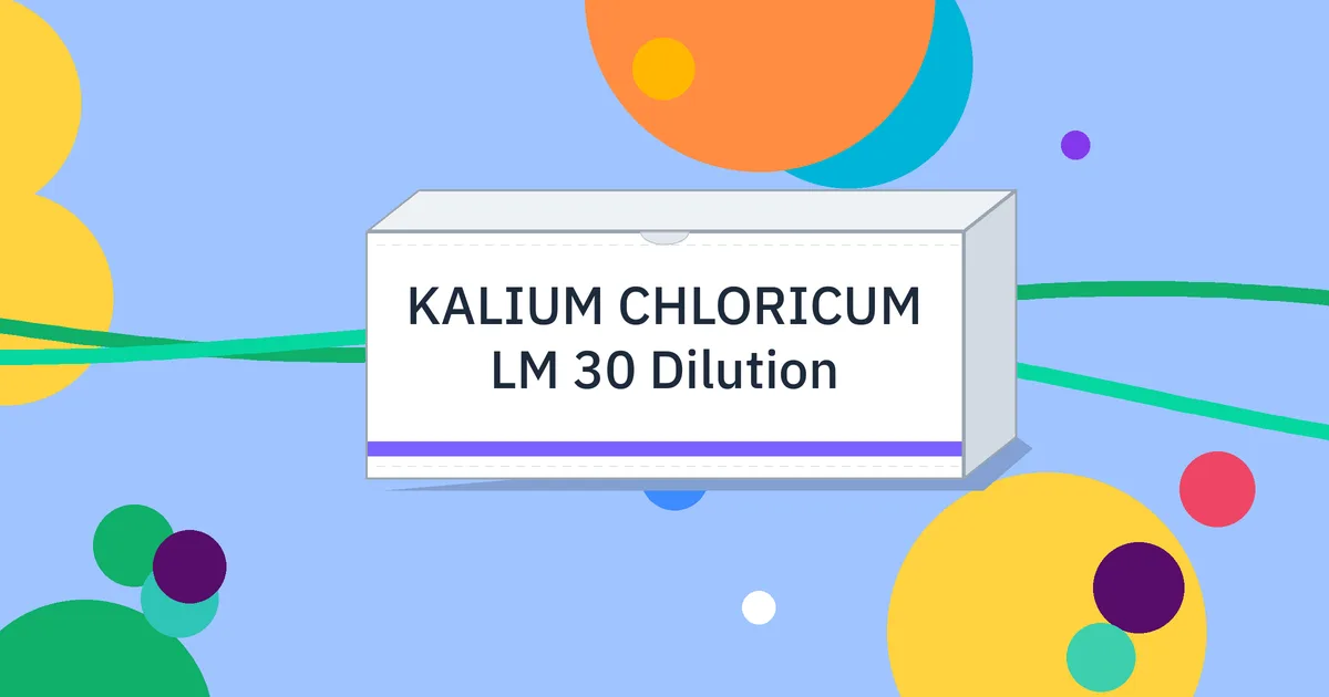 Symbolbild: Packung mit der Aufschrift KALIUM CHLORICUM LM 30 Dilution (PZN 12918938) – Verfügbarkeit und Bezug in Apotheken in Frankfurt am Main
