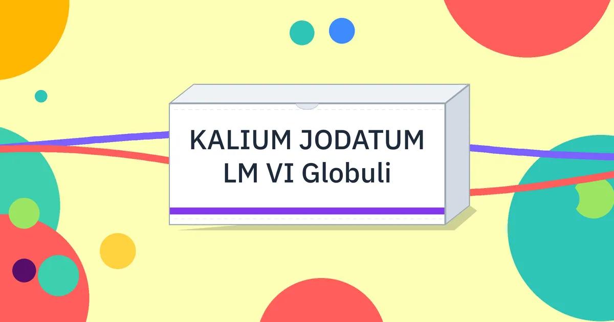 Symbolbild: Packung mit der Aufschrift KALIUM JODATUM LM VI Globuli (PZN 02822396) – Verfügbarkeit und Bezug in Apotheken in Frankfurt am Main