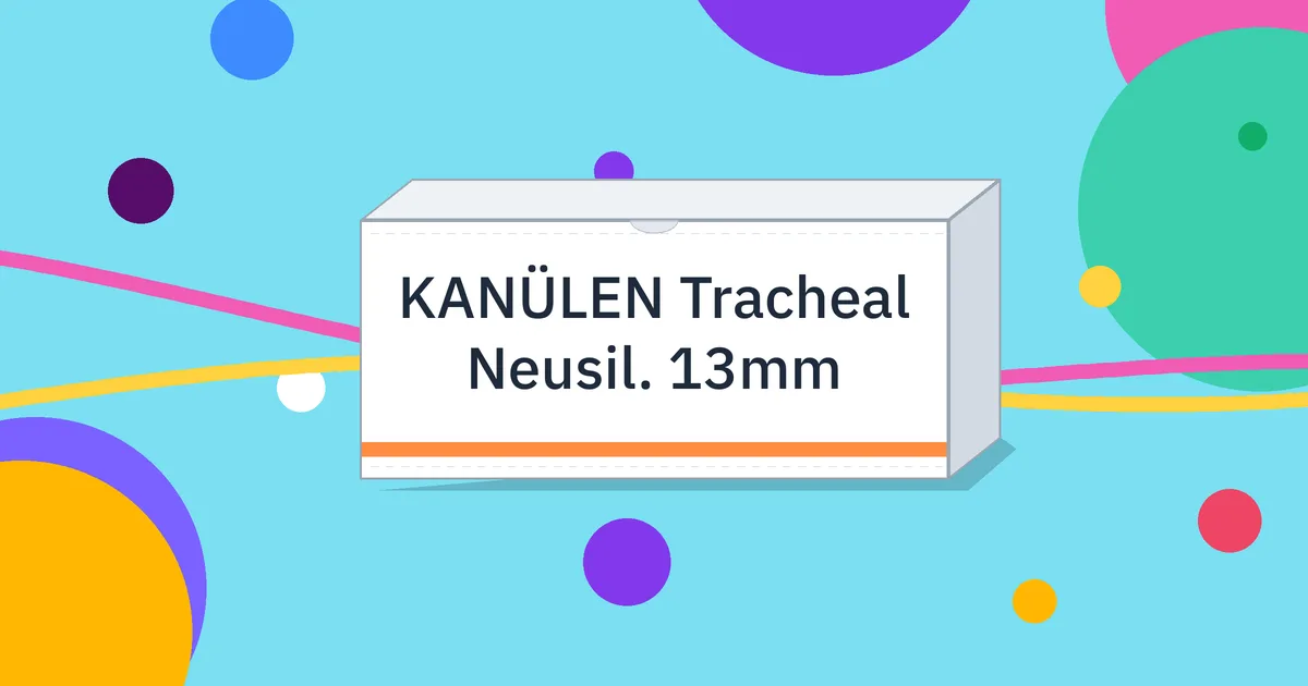 Symbolbild: Packung mit der Aufschrift KANÜLEN Tracheal Neusil. 13mm (PZN 01965691) – Verfügbarkeit und Bezug in Apotheken in Frankfurt am Main
