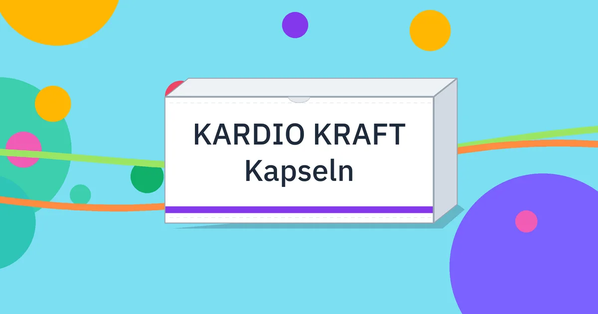Symbolbild: Packung mit der Aufschrift KARDIO KRAFT Kapseln (PZN 19184787) – Verfügbarkeit und Bezug in Apotheken in Frankfurt am Main