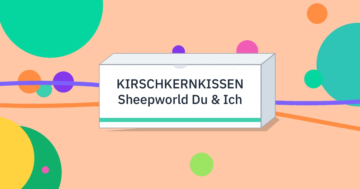 Symbolbild: Packung mit der Aufschrift KIRSCHKERNKISSEN Sheepworld Du & Ich (PZN 20539497) – Verfügbarkeit und Bezug in Apotheken in Frankfurt am Main