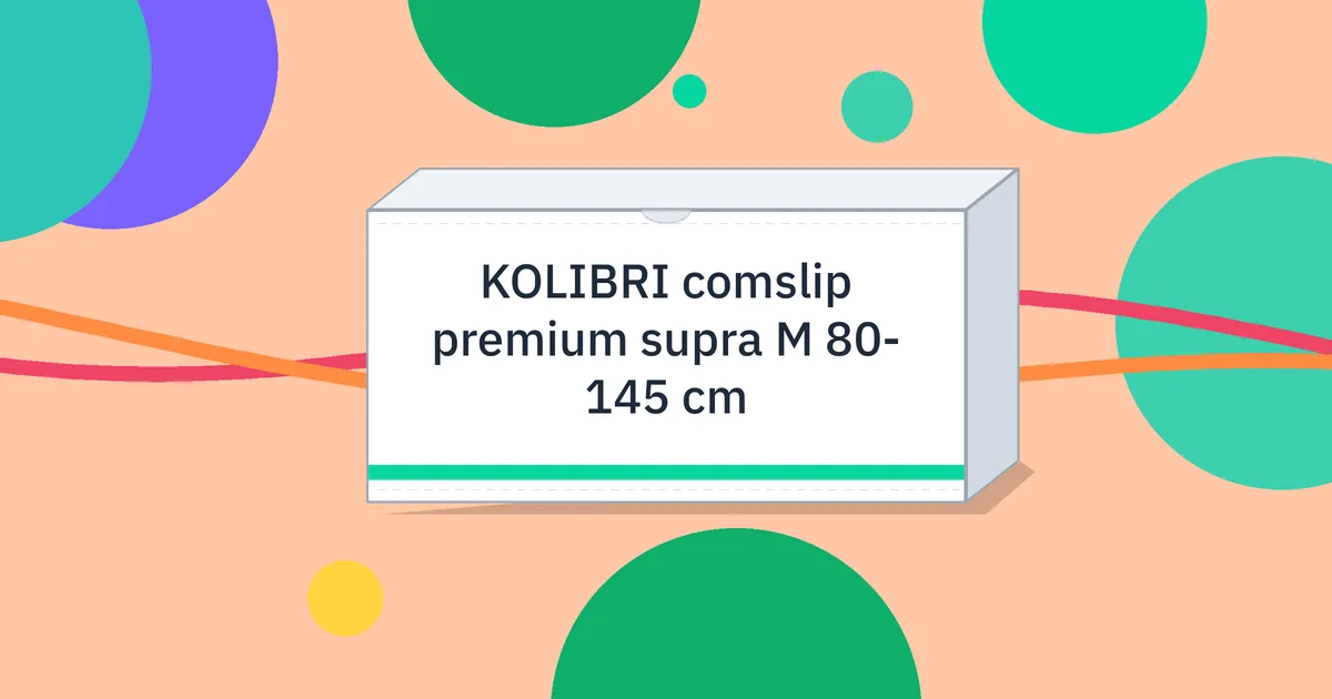 Symbolbild: Packung mit der Aufschrift KOLIBRI comslip premium supra M 80-145 cm (PZN 11036343) – Verfügbarkeit und Bezug in Apotheken in Frankfurt am Main