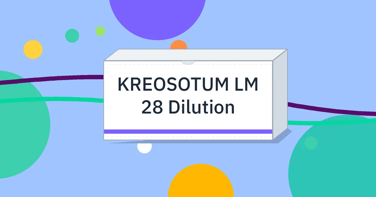 Symbolbild: Packung mit der Aufschrift KREOSOTUM LM 28 Dilution (PZN 12928210) – Verfügbarkeit und Bezug in Apotheken in Frankfurt am Main
