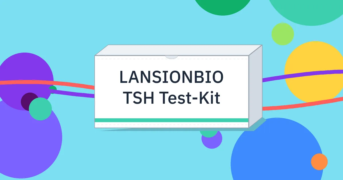 Symbolbild: Packung mit der Aufschrift LANSIONBIO TSH Test-Kit (PZN 20131833) – Verfügbarkeit und Bezug in Apotheken in Frankfurt am Main