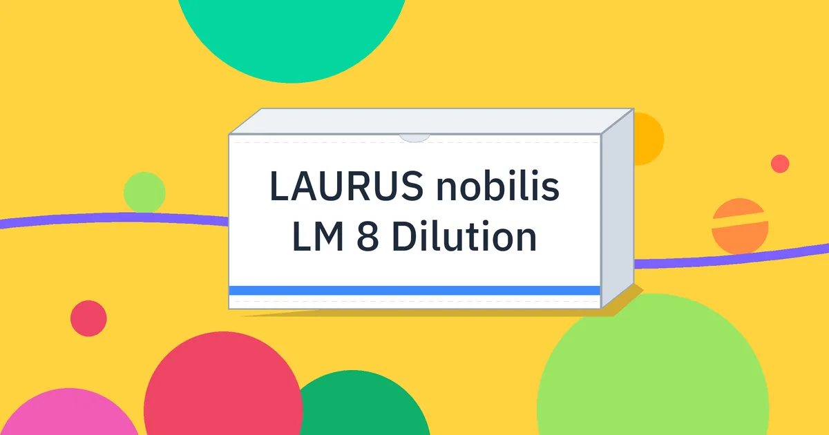 Symbolbild: Packung mit der Aufschrift LAURUS nobilis LM 8 Dilution (PZN 13524466) – Verfügbarkeit und Bezug in Apotheken in Frankfurt am Main