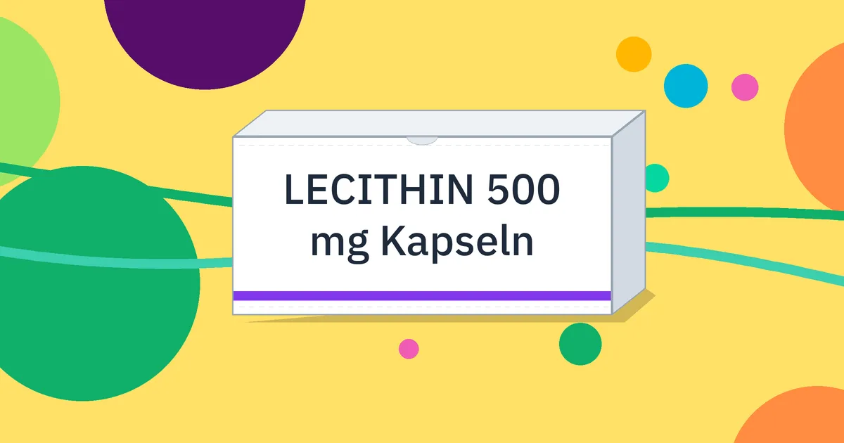 Symbolbild: Packung mit der Aufschrift LECITHIN 500 mg Kapseln (PZN 18487072) – Verfügbarkeit und Bezug in Apotheken in Frankfurt am Main