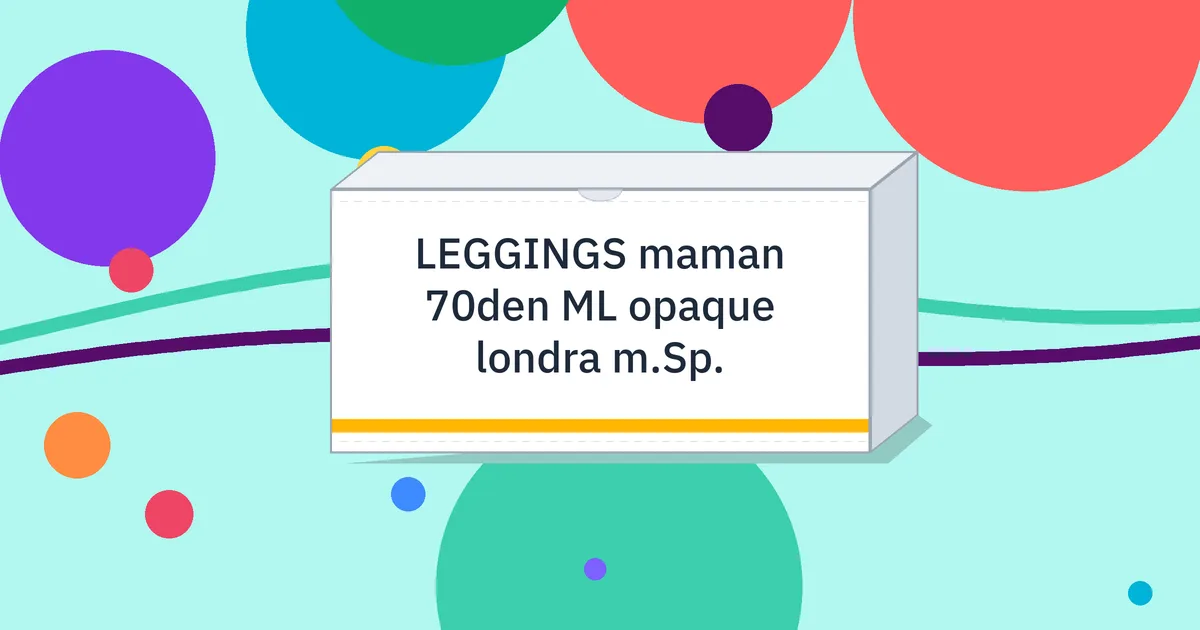 Symbolbild: Packung mit der Aufschrift LEGGINGS maman 70den ML opaque londra m.Sp. (PZN 16191315) – Verfügbarkeit und Bezug in Apotheken in Frankfurt am Main