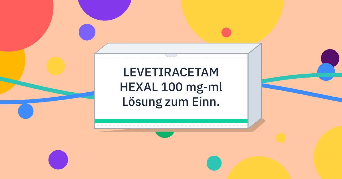 Symbolbild: Packung mit der Aufschrift LEVETIRACETAM HEXAL 100 mg-ml Lösung zum Einn. (PZN 18318961) – Verfügbarkeit und Bezug in Apotheken in Frankfurt am Main