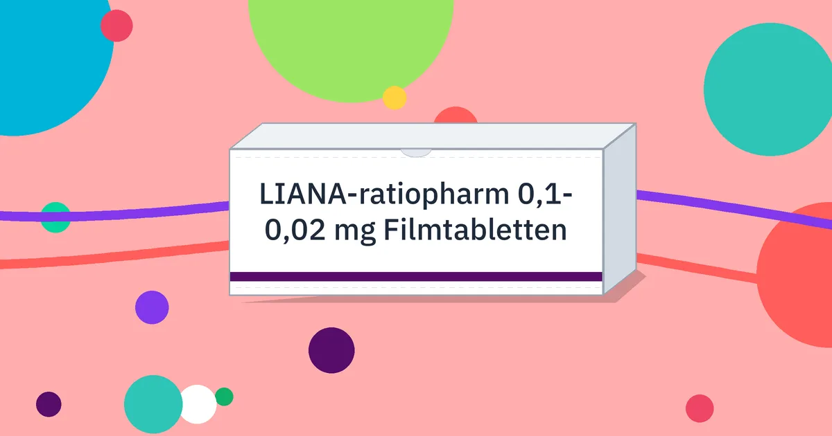 Symbolbild: Packung mit der Aufschrift LIANA-ratiopharm 0,1-0,02 mg Filmtabletten (PZN 02200789) – Verfügbarkeit und Bezug in Apotheken in Frankfurt am Main