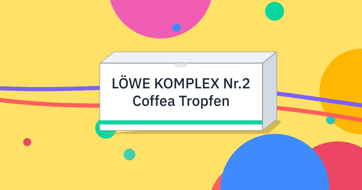 Symbolbild: Packung mit der Aufschrift LÖWE KOMPLEX Nr.2 Coffea Tropfen (PZN 02845486) – Verfügbarkeit und Bezug in Apotheken in Frankfurt am Main