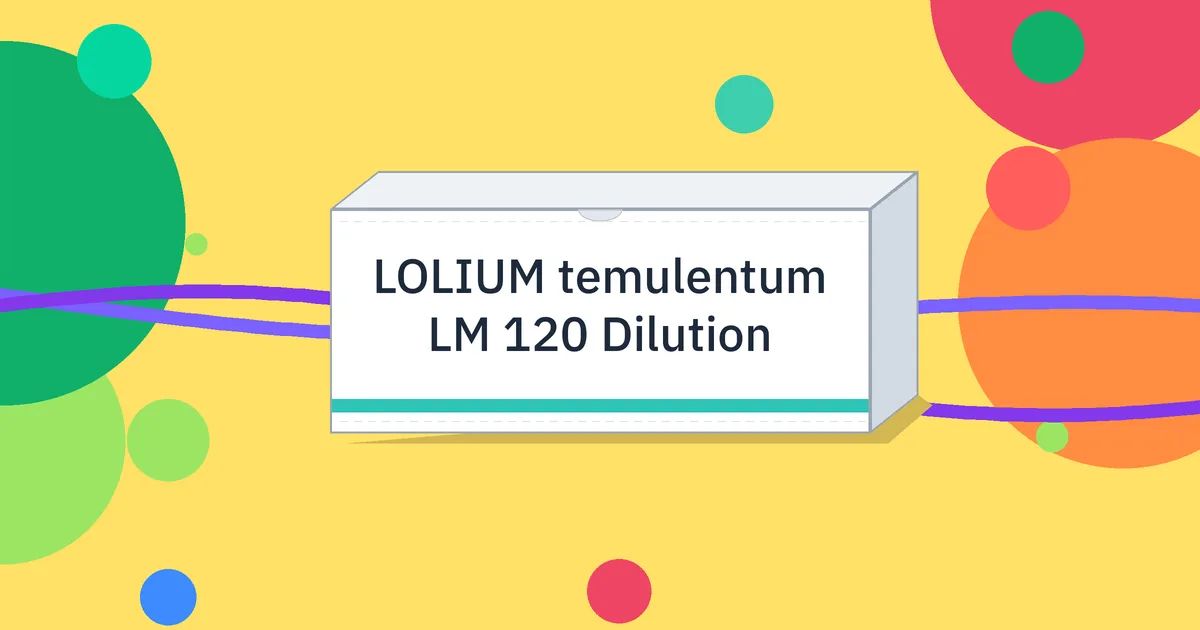 Symbolbild: Packung mit der Aufschrift LOLIUM temulentum LM 120 Dilution (PZN 13535530) – Verfügbarkeit und Bezug in Apotheken in Frankfurt am Main