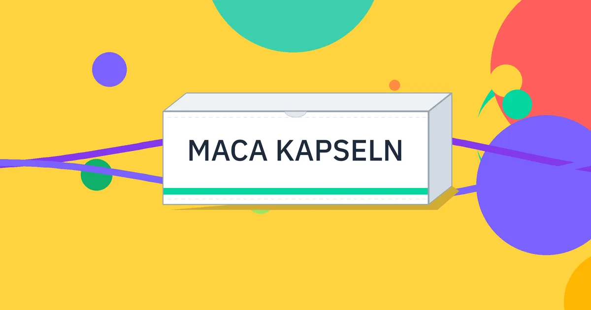 Symbolbild: Packung mit der Aufschrift MACA KAPSELN (PZN 01911637) – Verfügbarkeit und Bezug in Apotheken in Frankfurt am Main