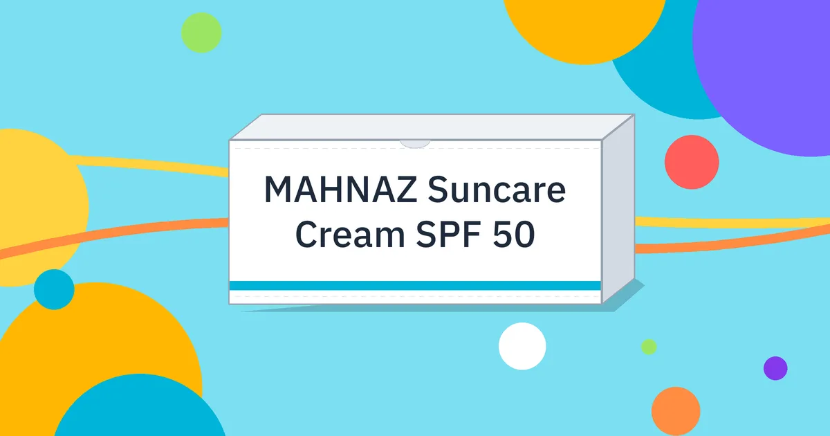 Symbolbild: Packung mit der Aufschrift MAHNAZ Suncare Cream SPF 50 (PZN 10032805) – Verfügbarkeit und Bezug in Apotheken in Frankfurt am Main