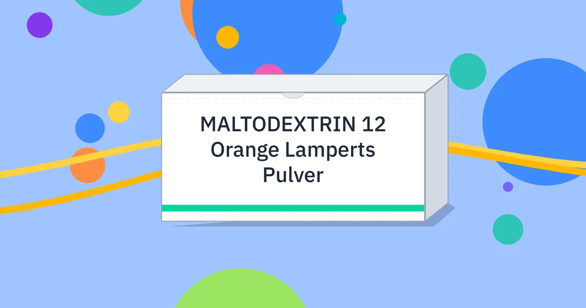 Symbolbild: Packung mit der Aufschrift MALTODEXTRIN 12 Orange Lamperts Pulver (PZN 06473248) – Verfügbarkeit und Bezug in Apotheken in Frankfurt am Main