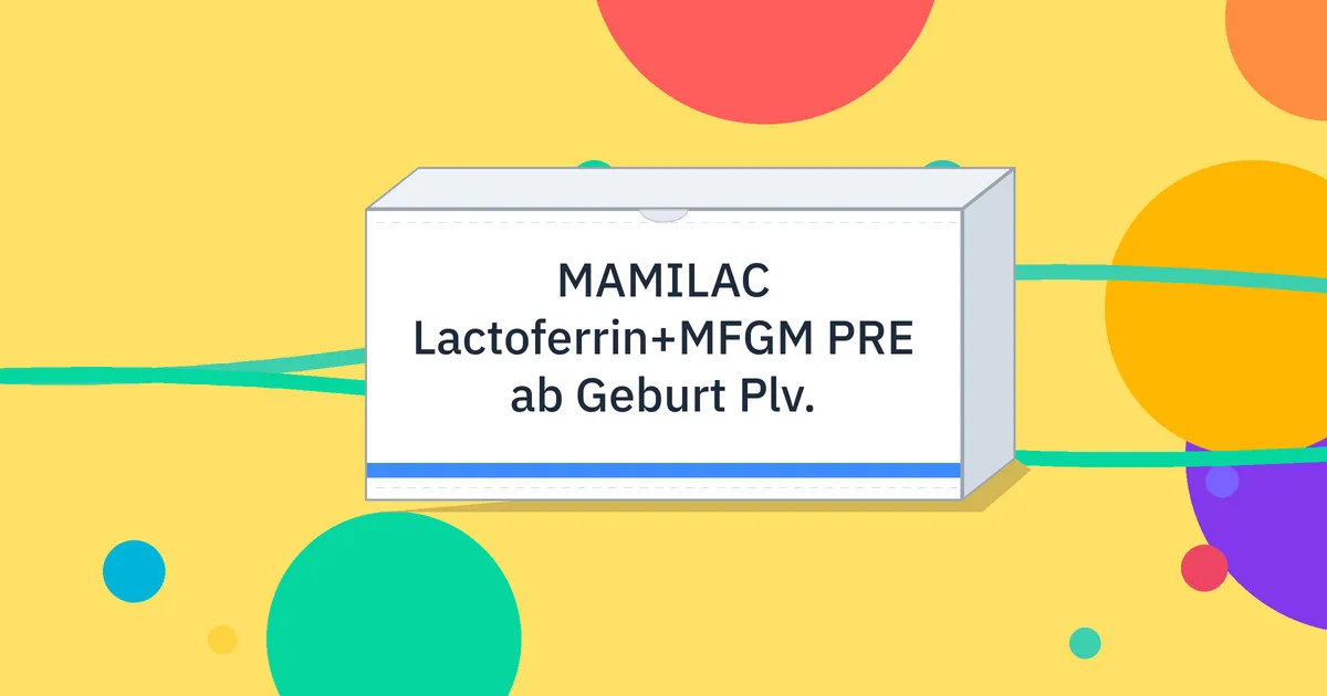Symbolbild: Packung mit der Aufschrift MAMILAC Lactoferrin+MFGM PRE ab Geburt Plv. (PZN 20518265) – Verfügbarkeit und Bezug in Apotheken in Frankfurt am Main
