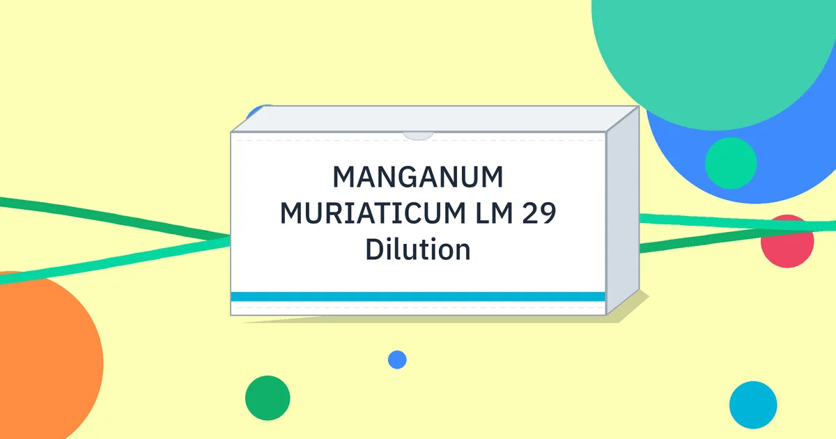 Symbolbild: Packung mit der Aufschrift MANGANUM MURIATICUM LM 29 Dilution (PZN 12943899) – Verfügbarkeit und Bezug in Apotheken in Frankfurt am Main
