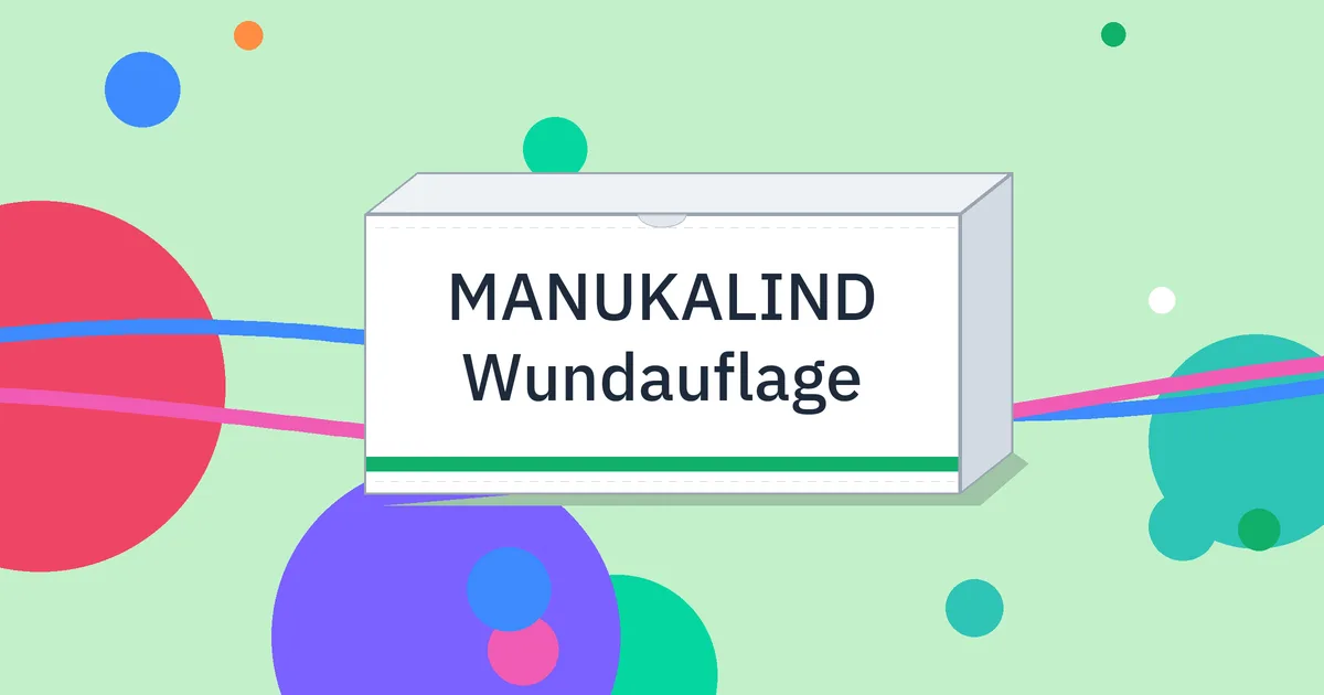 Symbolbild: Packung mit der Aufschrift MANUKALIND Wundauflage (PZN 17572700) – Verfügbarkeit und Bezug in Apotheken in Frankfurt am Main