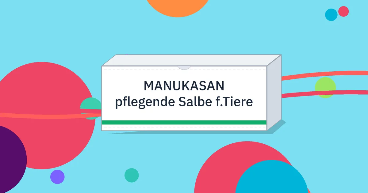 Symbolbild: Packung mit der Aufschrift MANUKASAN pflegende Salbe f.Tiere (PZN 19351386) – Verfügbarkeit und Bezug in Apotheken in Frankfurt am Main