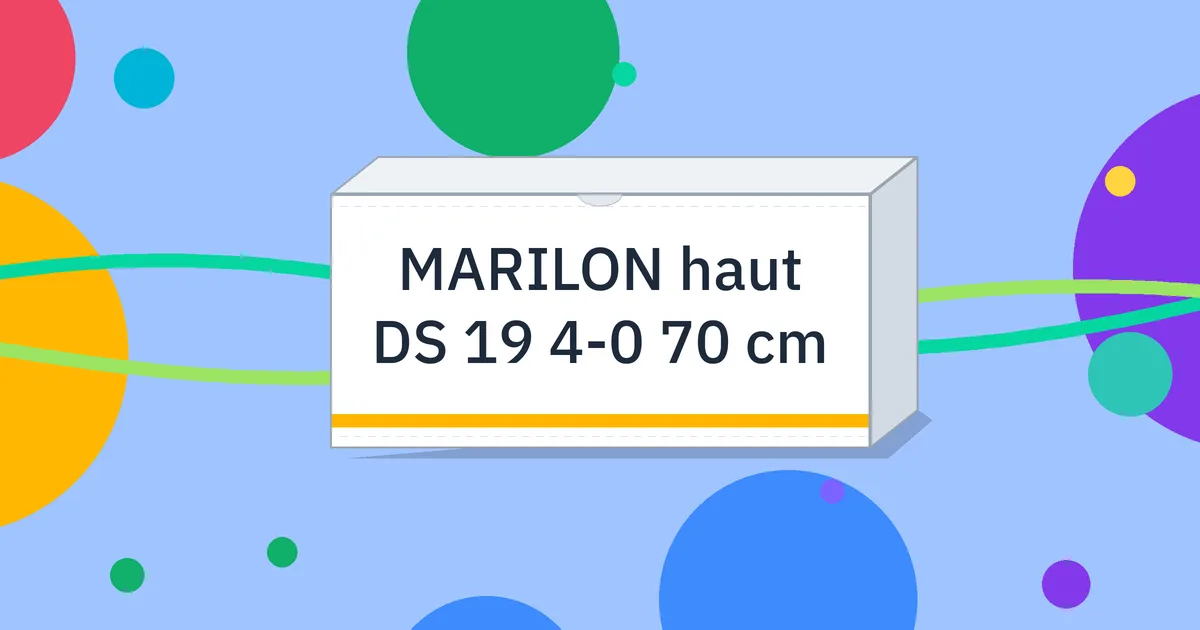 Symbolbild: Packung mit der Aufschrift MARILON haut DS 19 4-0 70 cm (PZN 07327230) – Verfügbarkeit und Bezug in Apotheken in Frankfurt am Main