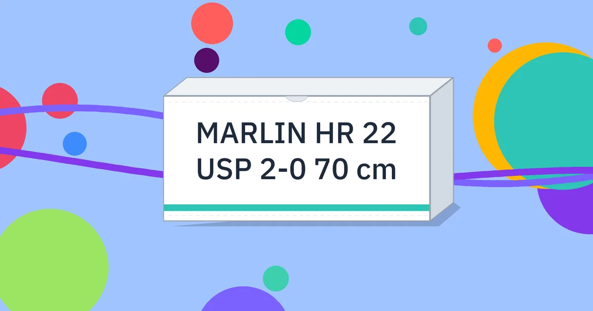 Symbolbild: Packung mit der Aufschrift MARLIN HR 22 USP 2-0 70 cm (PZN 07327365) – Verfügbarkeit und Bezug in Apotheken in Frankfurt am Main