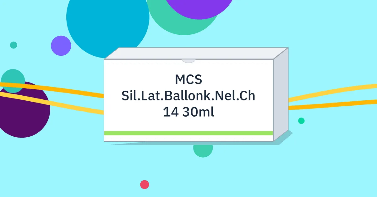 Symbolbild: Packung mit der Aufschrift MCS Sil.Lat.Ballonk.Nel.Ch 14 30ml (PZN 04797550) – Verfügbarkeit und Bezug in Apotheken in Frankfurt am Main