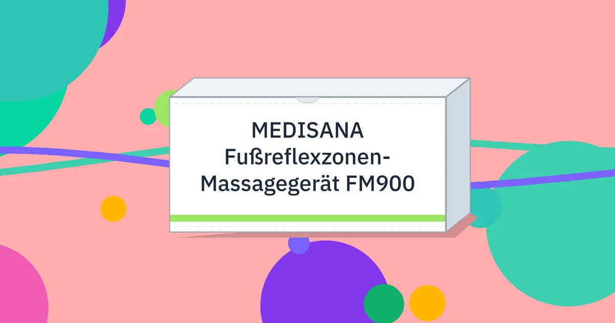 Symbolbild: Packung mit der Aufschrift MEDISANA Fußreflexzonen-Massagegerät FM900 (PZN 19344512) – Verfügbarkeit und Bezug in Apotheken in Frankfurt am Main